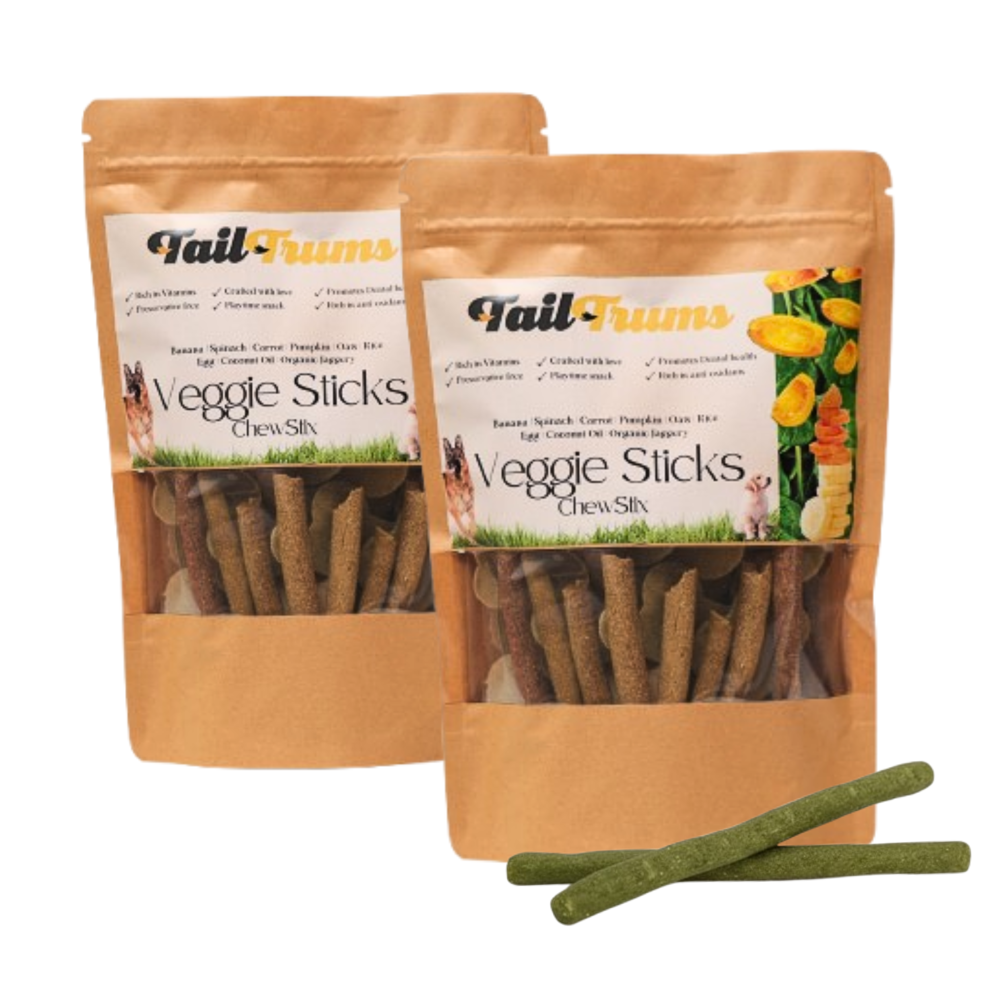 Buy Online Dog Veggie Sticks Combo 900g | Healthy Dog Treats – TailTrums